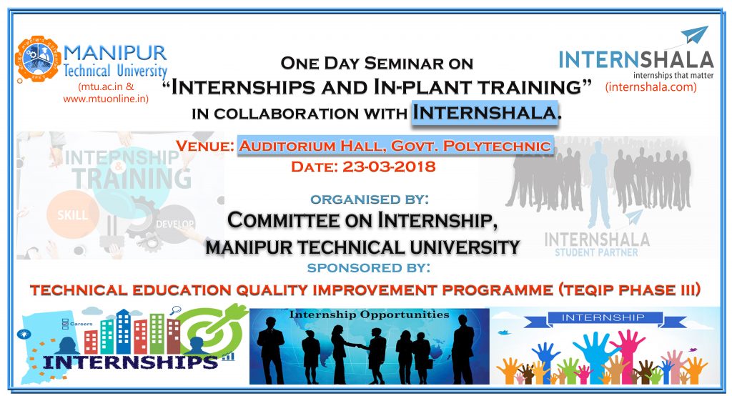 One Day workshop on Internship and In-plant Training in collaboration ...